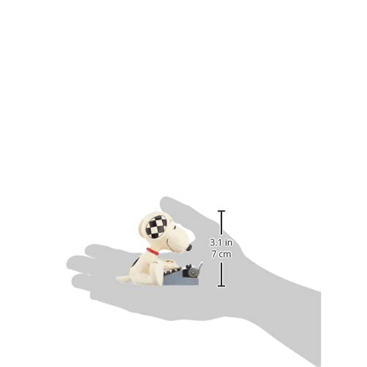 Enesco Jim Shore Peanuts Snoopy Typing Miniature Figurine, 3 Inch, Multicolor