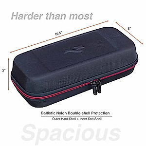 ButterFox Switch Carrying Case for Nintendo Switch OLED, Fits Charger, Joy Con Grip, 18 Games and Protective Case (Black/Red)