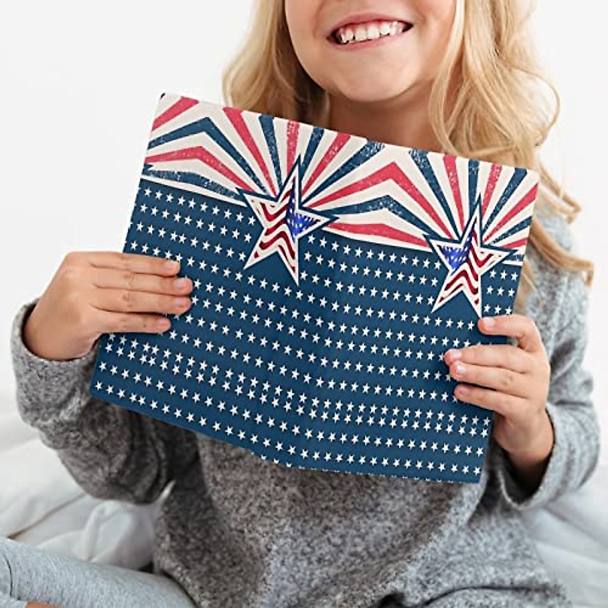 TODIYADDU Shining Pentagram Fabric Book Cover for Teachers Book Protector- Padded Detachable Dustproof Book Pouch Textbook Cover Aa Big Book Cover