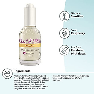 Burt's Bees Renewal Dark Spot Corrector with Bakuchiol Natural Retinol Alternative, 1 Oz (Package May Vary)