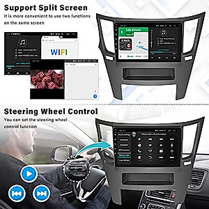 UNITOPSCI Android Car Stereo Radio for Subaru Outback Legacy 2010 2011 2012 2013 2014 Apple CarPlay Android Auto Bluetooth 9 Inch HD Touchscreen FM GPS Navigation WiFi HiFi USB with AHD Backup Camera