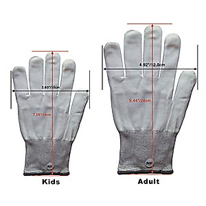 LIZAIDA MENENDEZ Skeleton Gloves,Led Gloves,Light Up Gloves,Finger Light Magic Toys Gift Stocking Stuffers for Boys Girls (White, Adult)