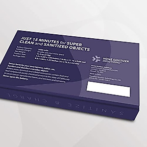 UV Phone Sanitizer with Smartphone Charger Powerbank 5000 mAh - Collapsible Ultraviolet Disinfection and Sterilization Light Box for Keys Wallet Money Jewelry