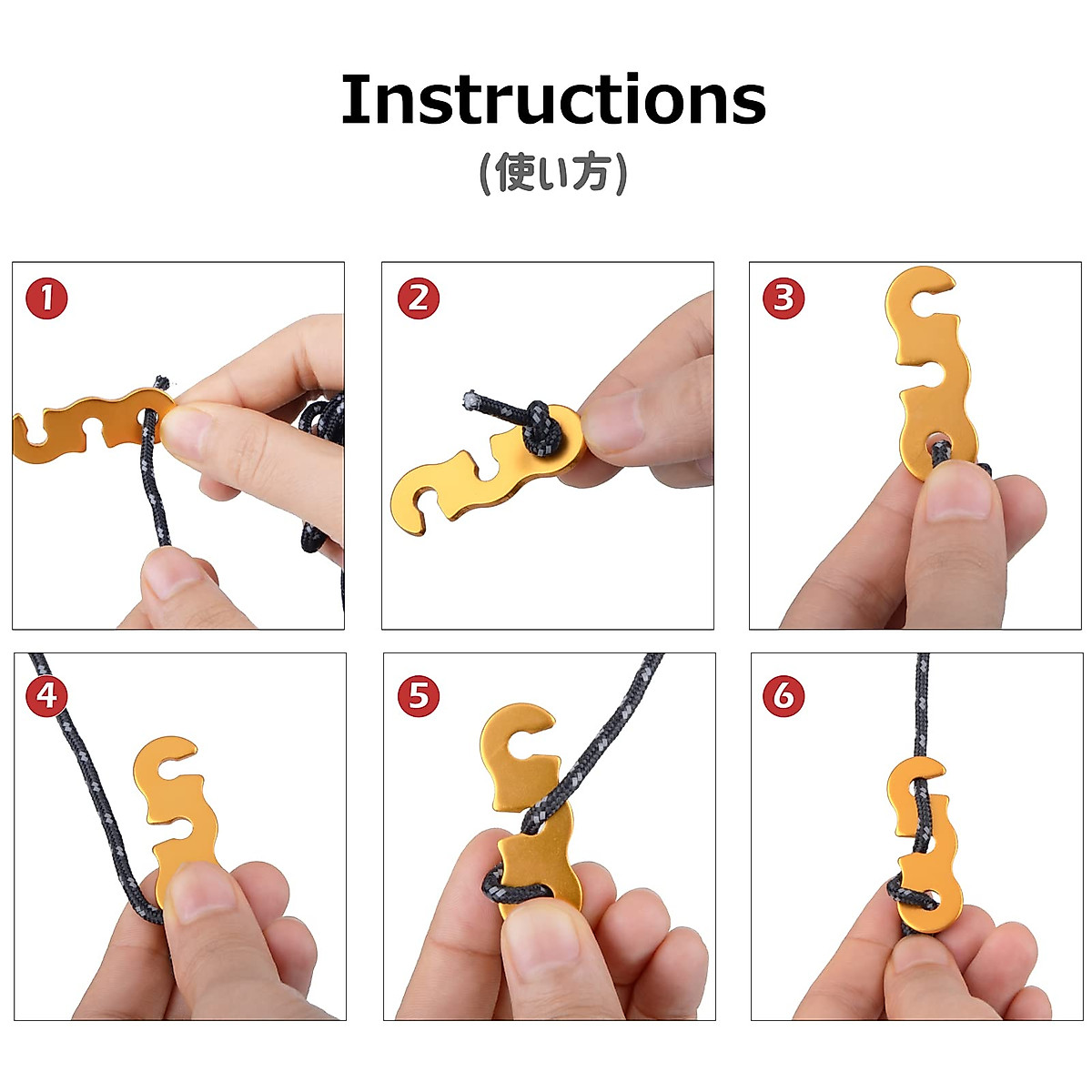 Azarxis Reflective Cord Pack, Tent Guyline Rope High-Strength Lightweight 13ft per piece with Aluminum Cord Adjuster for Tying Down Tarps, Camping Tent, Outdoor Packaging (Red - 8 Pack - Φ3mm)