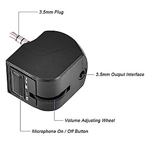 Jopwkuin Volume Controller, Adapter Adjustable Volume 3.5 Mm Plug for VR Grip Game Accessories for Indoor