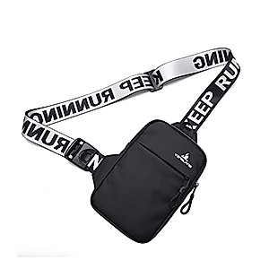 FAIME Sling Bag for Women Chest Bag with 5 Colors One Strap Backpack for Men Outdoor Sports Running Cycling Hiking (Black)