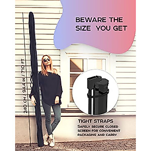 Projector Screen with Stand 100 inch - Indoor and Outdoor Projection Screen for Movie or Office Presentation - 16:9 HD Premium Wrinkle-Free Tripod Screen for Projector with Carry Bag and Tight Straps