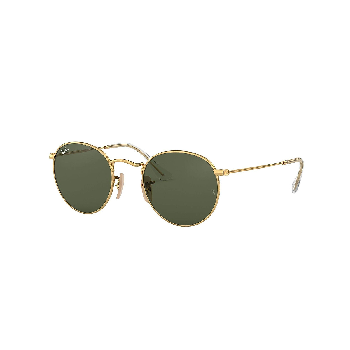 Ray-Ban RB3447N Round Flat Lens Sunglasses, Gold/G-15 Green, 50 mm
