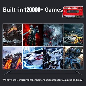2TB Game Drive, USB 3.0, Built-in 120000+ Games, External Hard Drive Compatible with Mac OS/Linux/Windows XP/7/8/10/11, Portable HDD