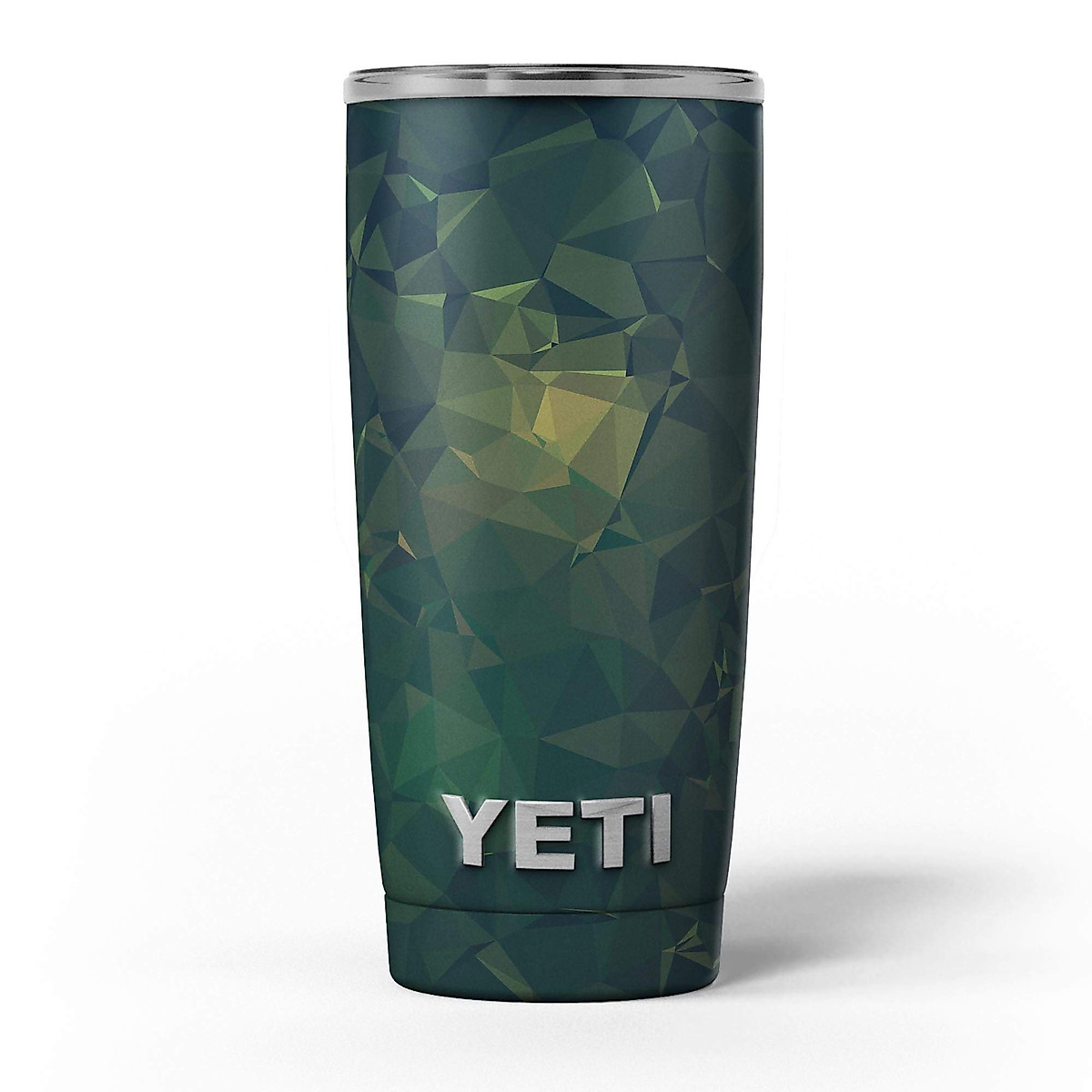 Design Skinz Dark Green Geometric V12 - Skin Decal Vinyl Wrap Kit Compatible with The Yeti Rambler Cooler Tumbler Cups