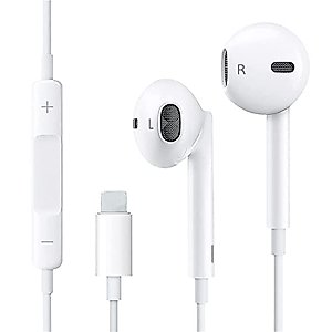 Earbuds Headphones Wired Earphones with Microphone and Volume Control, Compatible with iPhone 13/12/11 Pro Max/Xs Max/XR/X/7/8 Plus