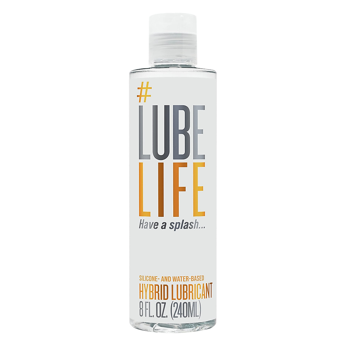 Lube Life Silicone and Water-Based Hybrid Lubricant, Long Lasting Lube for Men, Women and Couples, 8 Fl Oz