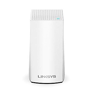 Linksys Velop Whole Home WiFi Router White Dual-Band Series, 1500 Sq Ft Coverage, 1 Pack Expandable! (AC1200) (Renewed)