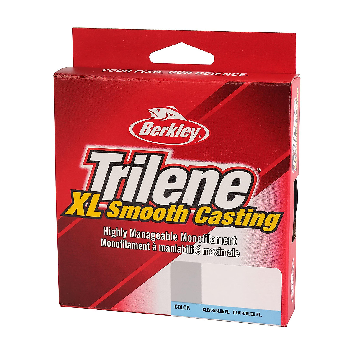 Berkley Trilene® XL®, Fluorescent Clear/Blue, 12lb | 5.4kg, 300yd | 274m Monofilament Fishing Line, Suitable for Freshwater Environments