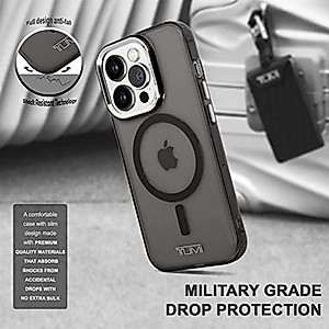 CG MOBILE TUMI Phone Case for iPhone 14 Pro in Clear Black MagSafe Compatible Case, Real Protective & Transparent Anti-Scratch Cover with Easy Snap-on, Shock Absorption & Signature Logo