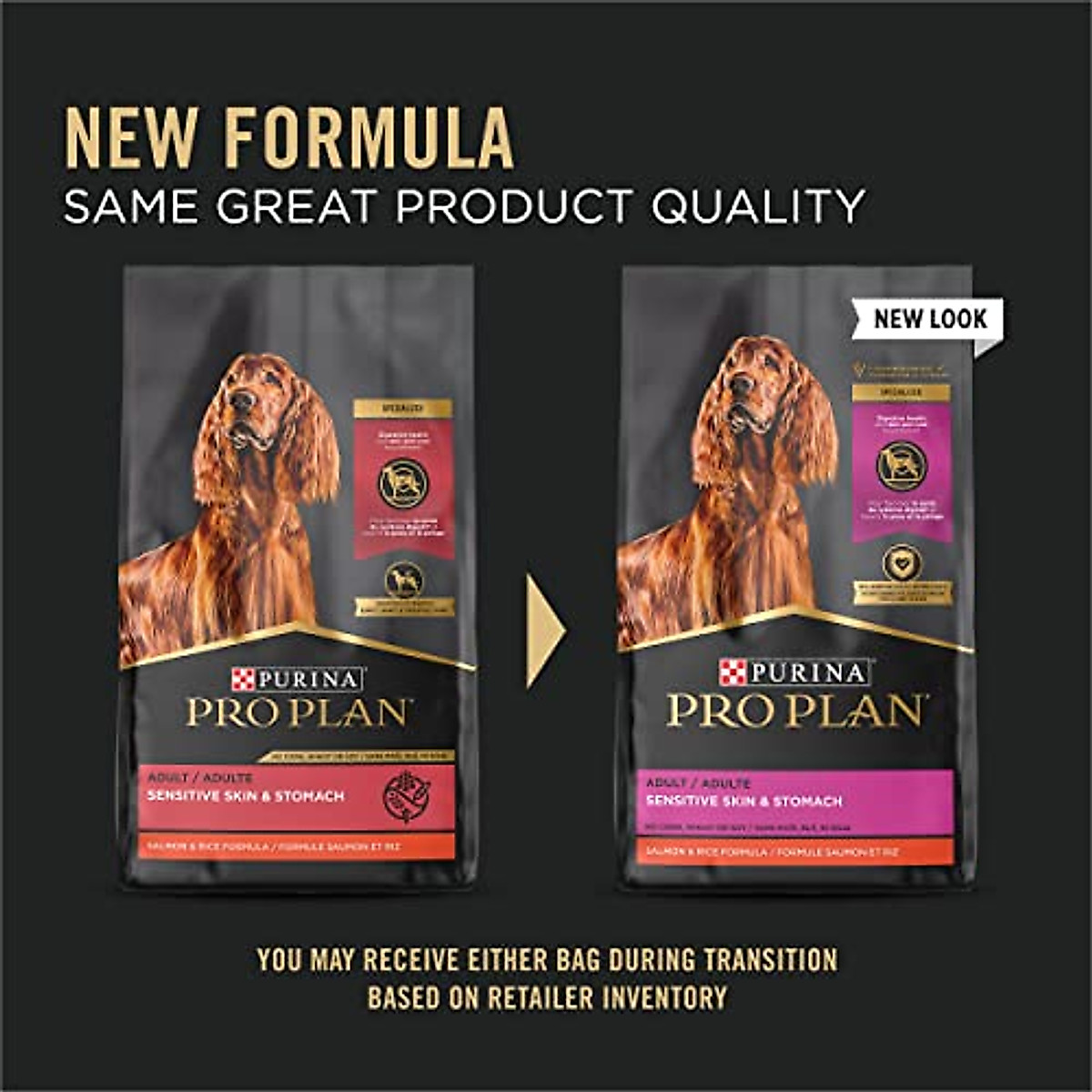 Purina Pro Plan Sensitive Skin and Stomach Dog Food Salmon and Rice Formula - 30 lb. Bag