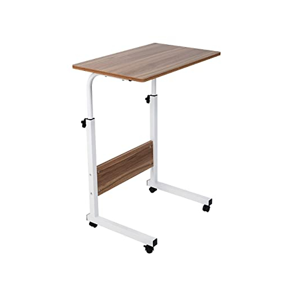 Mind Reader Adjustable Rolling Lapdesk Couch End, Side Table, Over Bed Desk, Medium, Brown