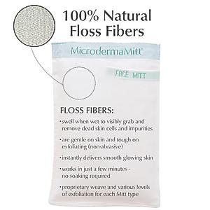 MicrodermaMitt Deep Exfoliating Mitt Scrub for Face, Lips & Neck - Dead Skin & Blackheads Remover - Gentle Facial Scrubber - Exfoliator Glove for Shower - Women Skin Care