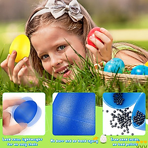 100 Pieces Egg Shakers Musical Instruments Percussion Maracas Egg for Kids Toys Plastic Easter Shaker for Learning DIY Painting, Classroom Music, Rhythm(5 Color)