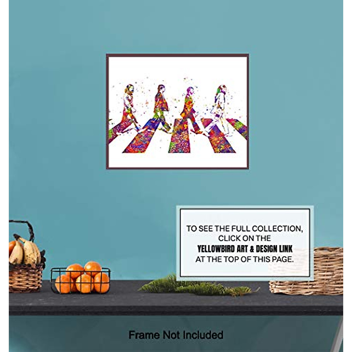 The Beatles Poster, Wall Art - 8x10 Abbey Road Home Decor - Beatles Gifts for John Lennon, Paul McCartney, Ringo Starr, George Harrison, 60s Music Fans