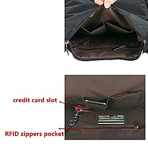 MHCNLL Anti Theft Crossbody Purse,RFID Women Nylon Waterproof Shoulder Bag (black)
