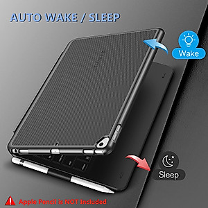 FINTIE Keyboard Case for iPad 10.2 inch 9th / 8th / 7th Generation (2021/2020 / 2019), 7 Color Backlit Wireless Bluetooth Keyboard, Magnetically Detachable Cover, Auto Sleep Wake, Black