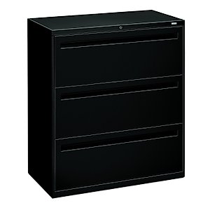 HON 783LP 700 Series 36 by 19-1/4-Inch 3-Drawer Lateral File, Black