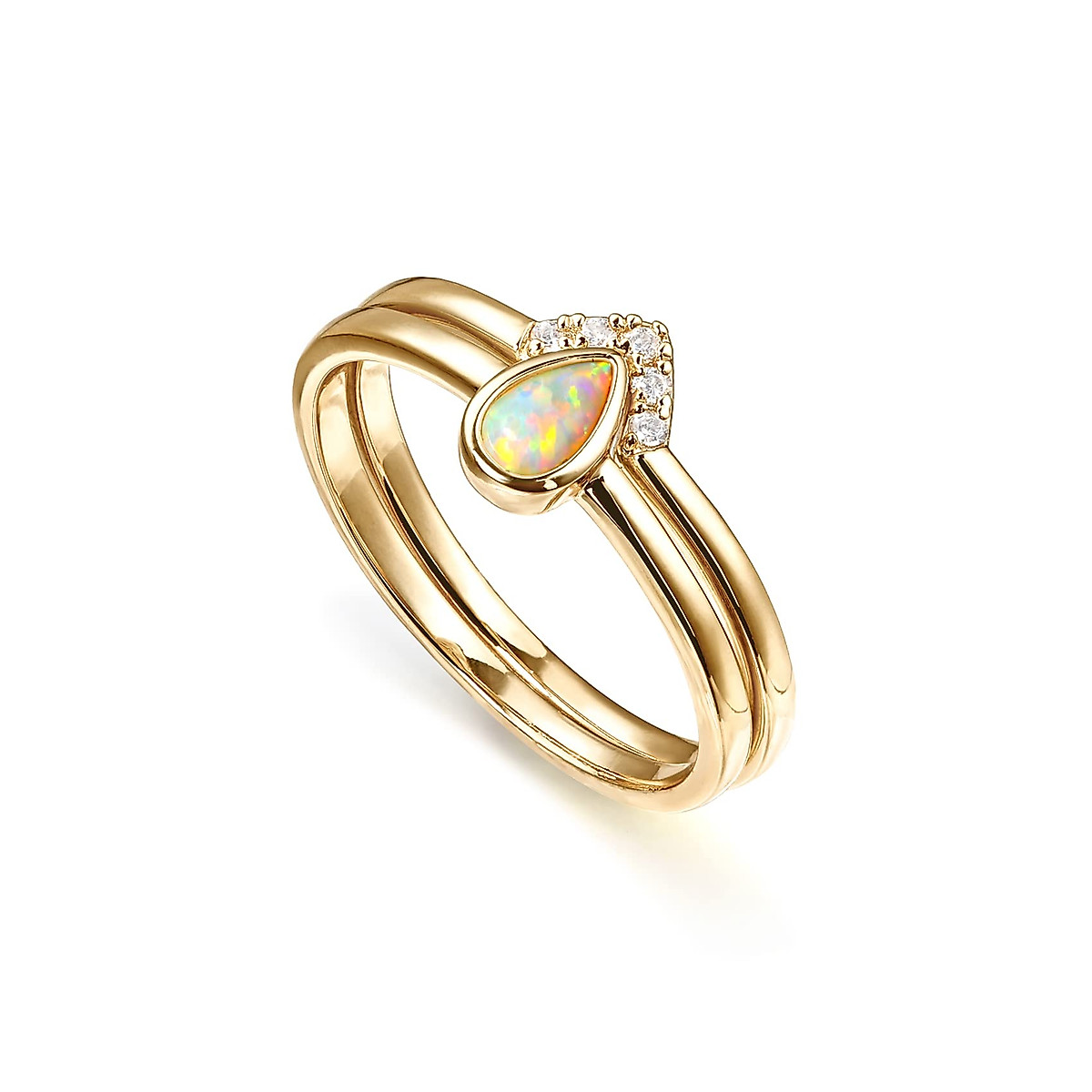 21C-R02 Stackable Ring (Yellow Gold Plated, 5)