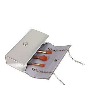 ZHANNI Evening Bag Clutch Purses for Women Ladies Sparkling Party Handbag Wedding Bag Prom Clutch(Silver)