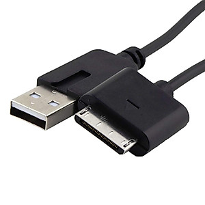 3ft Data and Power Cable for PSP Go, Cotchear 1 metre Black 2 in 1 USB 2.0 Data Sync Transfer and Power Charger Cable Cord for Sony PSP Go