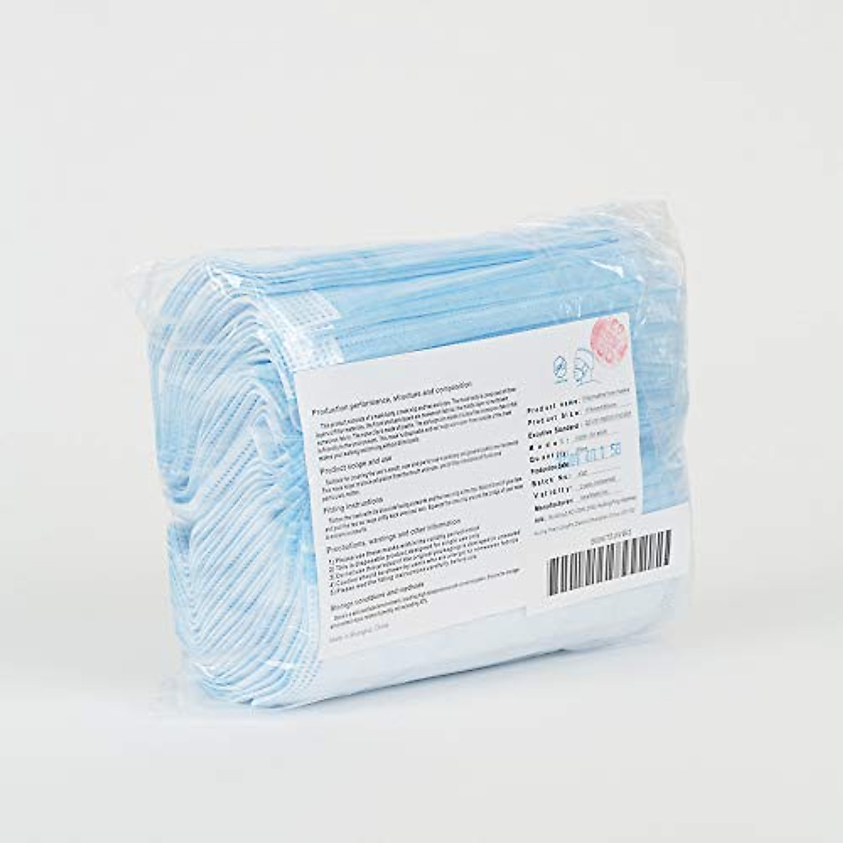 Single Use Pullout Comfort Earloop Disposable Face Mask (Pack of 50), Blue - Latex Free