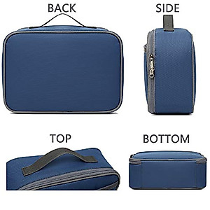 FlowFly Kids Lunch box Insulated Soft Bag Mini Cooler Back to School Thermal Meal Tote Kit for Girls, Boys,Cyan