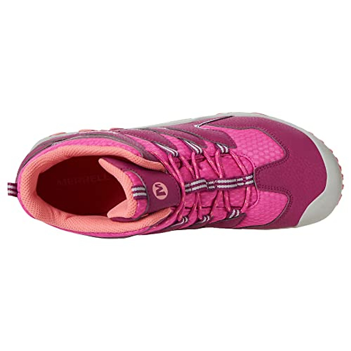 Merrell unisex child Chameleon 7 Mid Alternative Closure Waterproof Hiking Boot, Berry, 2 Big Kid US