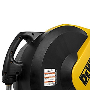 DEWALT DXCM024-0345 Hose Reel Automatic Retraction Enclosed Air Hose Reel , Yellow