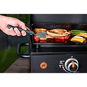 Blackstone 5275 Foldable 3 Piece Set Two Griddle Spatula Flipper and One Scraper-Flex Fold Model Stainless Steel-Easy to Carry and Clean, Perfect Grill Cooking Accessories, Black