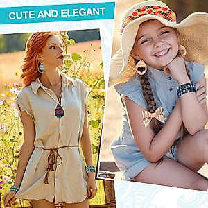 15 Set Serape Faux Leather Sheets Geometry Boho Pattern Faux Leather Patterned Sheets Striped Plaid Printed Leather Fabric for DIY Craft Making Earring Sewing Bags Hair Bows Supplies, 8.3 x 6.3 Inch