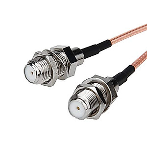 F-Type RG6 Splitter Coax Cable, 75Ohm TV Antenna 3 Way Splitter Combiner RFAdapter F Male to F Dual Female RG316 Coaxial Cable 6inch