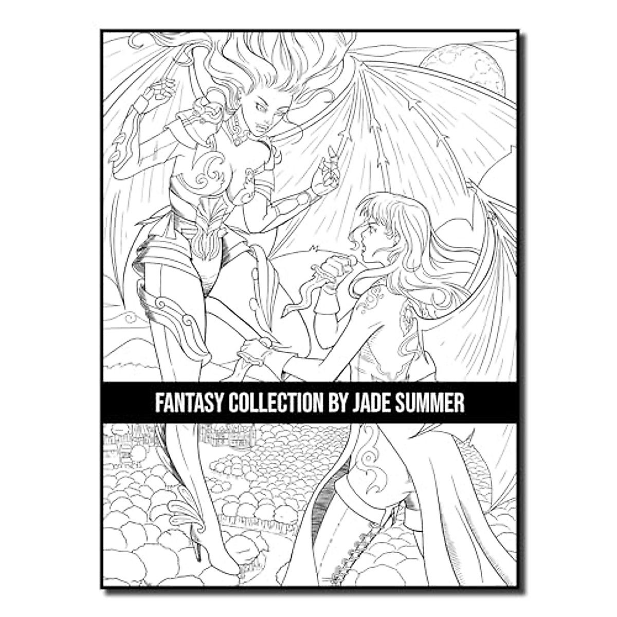 Fantasy Collection: An Adult Coloring Book with 100+ Incredible Coloring Pages of Mermaids, Fairies, Vampires, Dragons, and More!