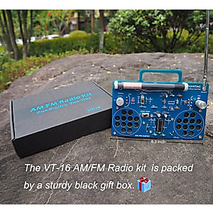 VIGURTIME AM/FM Radio Kit | Soldering Project DIY Kit for Practicing Teaching Electronics | Stereo | Great STEM Project and Gift | Upgraded Version VT-16