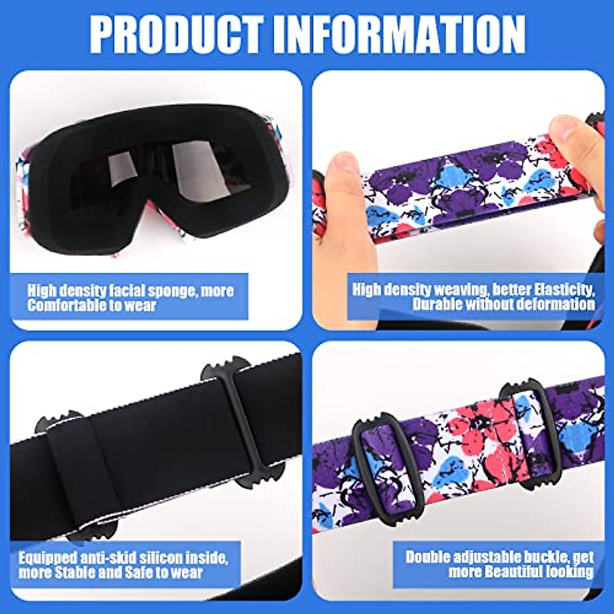 lunbowon Motorcycle Glasses Riding Goggles Safety Glasses Helmet Motorcycle Accessories, ATV Dirt Bike Goggle Dustproof Powersports Protective Gear for Men Women