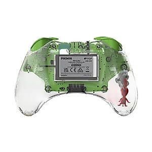 PDP REALMz™ Wireless Nintendo Switch Pro Controller, Customizable LED, 40 Hour Rechargeable Battery Power, 30 Foot Connection, Officially Licensed by Nintendo: Pikmin Clover Patch (Green)