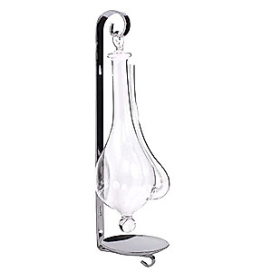 Ambient Weather B1025C Antique Storm Glass Wall Mount Liquid Barometer with Drip Cup