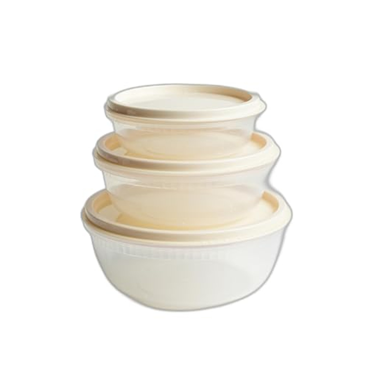 Unica Round Food Container, BPA-free Microwave Bowls with Lids, Airtight Container, Stackable Bowl Set, Freezer-safe, Dishwasher Safe, Set of 3, 7, 15, 18 oz, 6.12x6.12x2.54 in