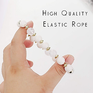 YADOCA 7 Sets Bohemian Stackable Bead Bracelets for Women Multilayer Stretch Bracelet Set Pendant Bangles Multicolor A