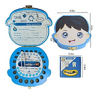 Baby Tooth Keepsake Box,Tooth Fairy Box,Wooden Tooth Box ,Baby Keepsake Storage Box,Tooth Saver,Tooth Holder for Kids Teeth,Tooth Boxes for Lost Teeth for Kids,Newborn Baby Birthday and Shower Gift