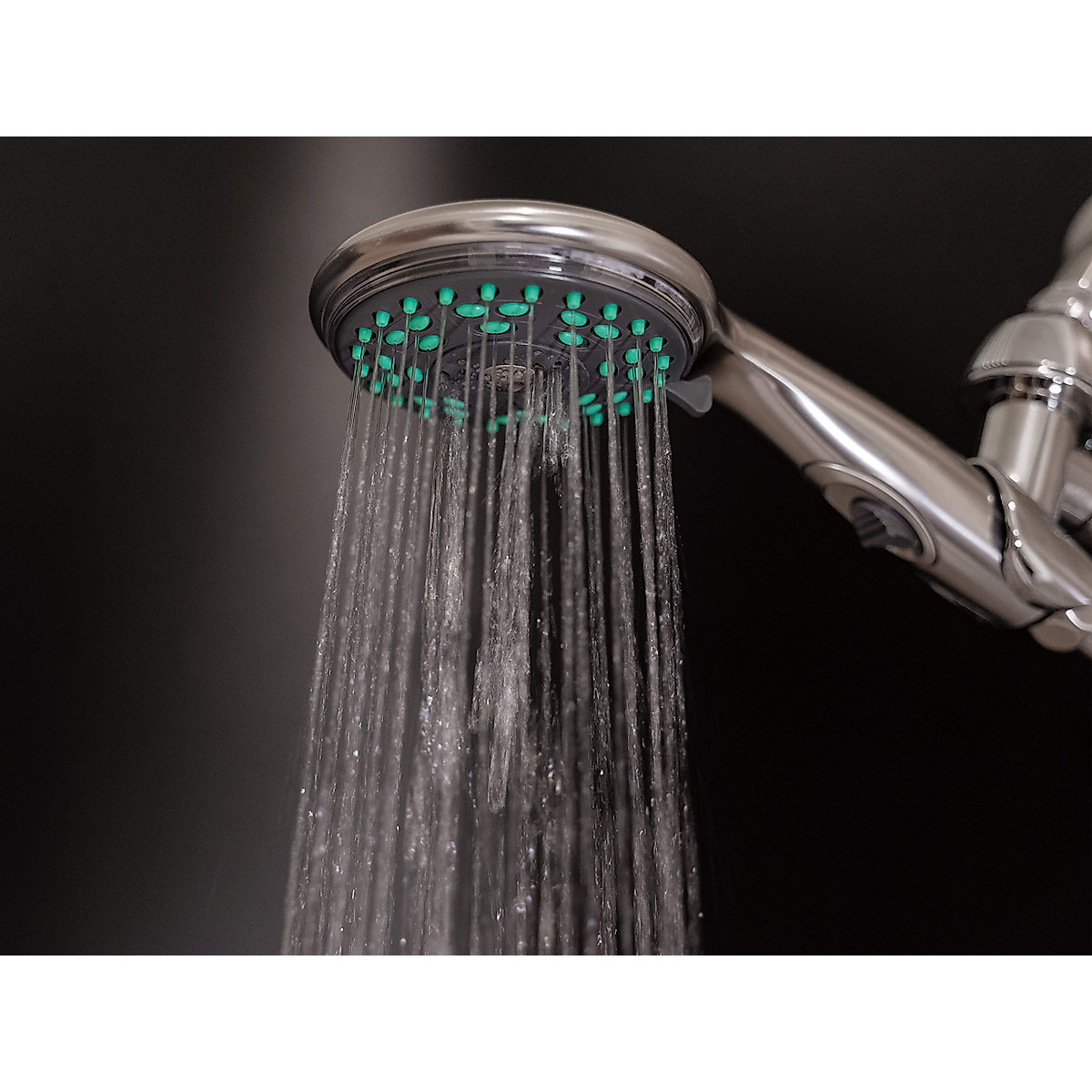 Dura Faucet Premium RV Handheld Shower Wand and Hose Kit - Eco-Friendly On/Off Switch (Brushed Satin Nickel)