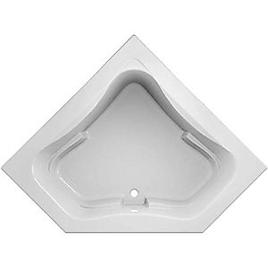 Jacuzzi J5D6060BCXXXXW Jacuzzi J5D6060 BCX XXX Signature 60" Corner Soaking Bathtub with Center Drain