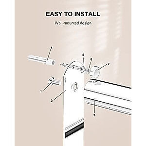 3-Tier Adjustable Ladder Bath Towel Bar 16 to 27.6 Inch, ZUEXT Polish Chrome Stainless Steel Towel Holder Hanger,Wall Mounted Stair Towel Rod for Bathroom Kitchen, Strechable Towel Rail Racks w/Hooks