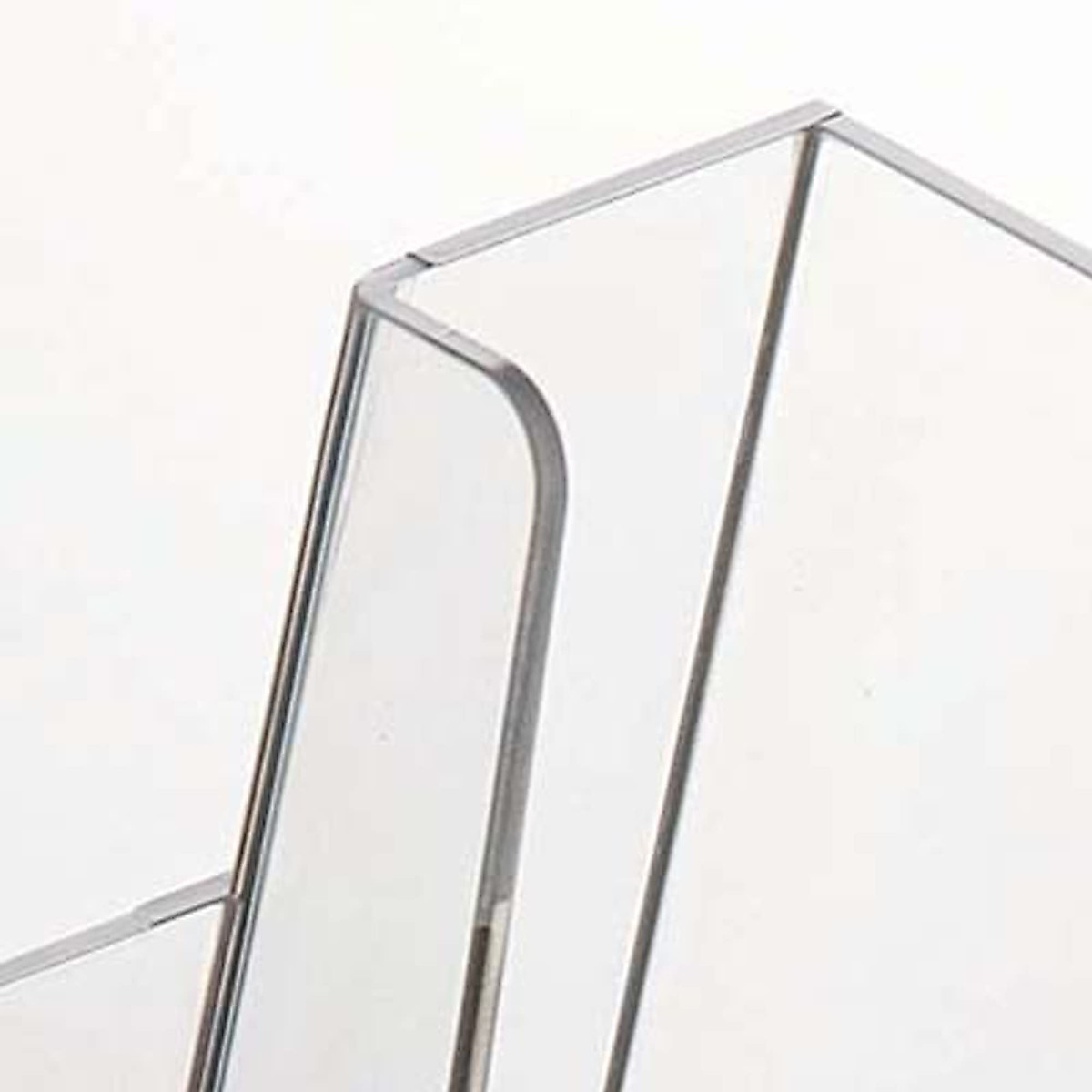 M&T Displays Clear Acrylic Brochure Leaflet Holder 4x6 Inch 3 Tier 3 Pockets Countertop Desktop Literature Rack Pamphlet Leaflet Flyer Card Display Stand Desk Organizer