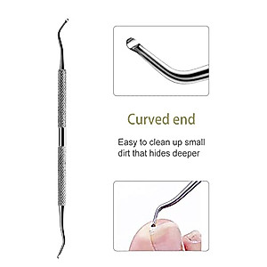 FIXBODY Toenail Clippers Set, Ingrown Toenail Tool Kit, Nail Clippers for Thick Nails, 4 Pieces Stainless Steel Pedicure Tools Kit, Toenail Clippers for Seniors Thick Toenails, Soft Grip Long Handle